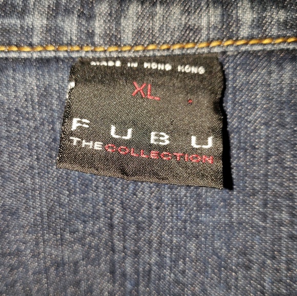 FUBU | Jackets & Coats | Fubu Vintage 9s Distressed Denim Vest Jacket ...